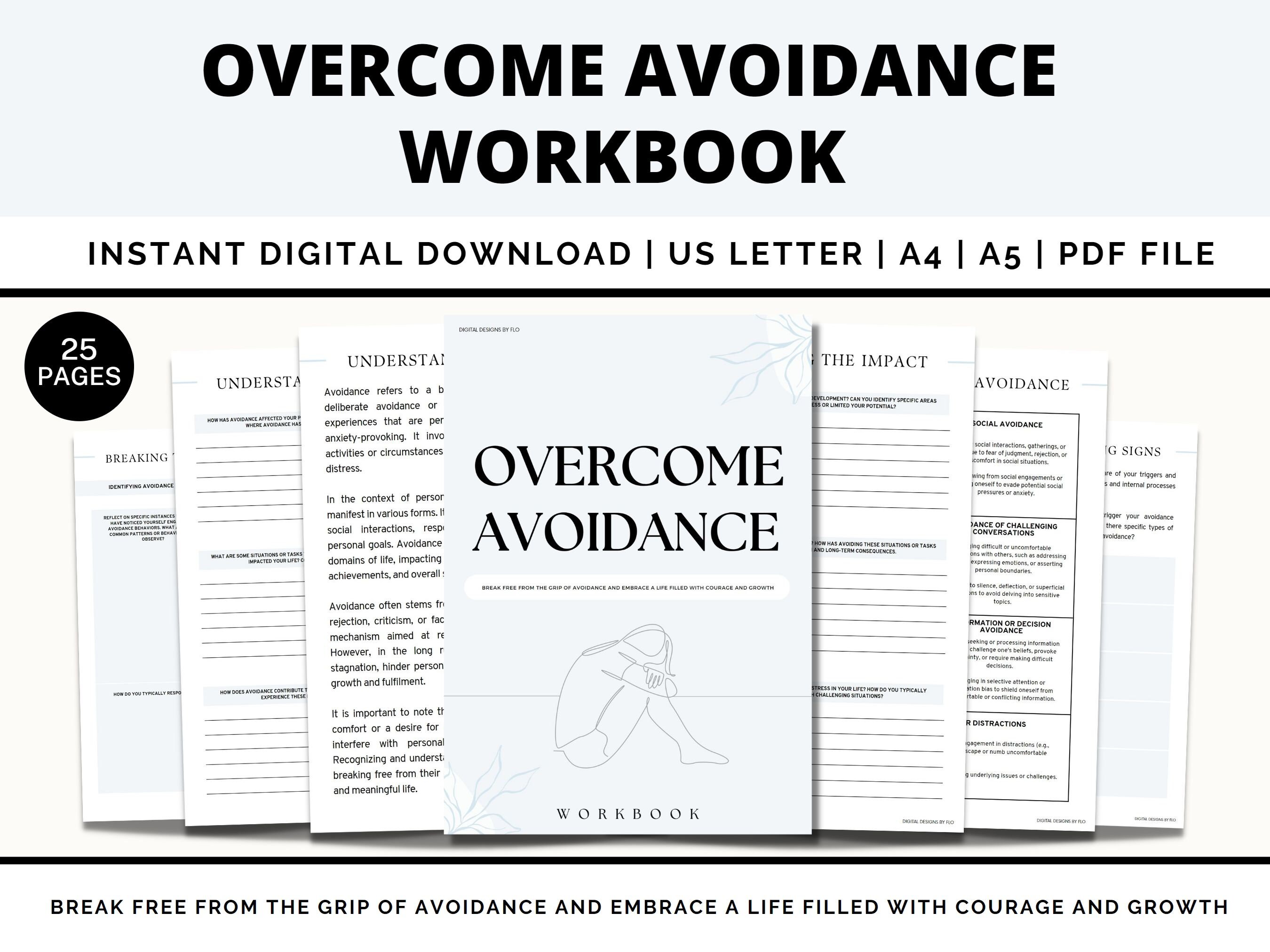 Overcome Avoidance Workbook, Self-esteem, Setting Boundaries, Therapy ...