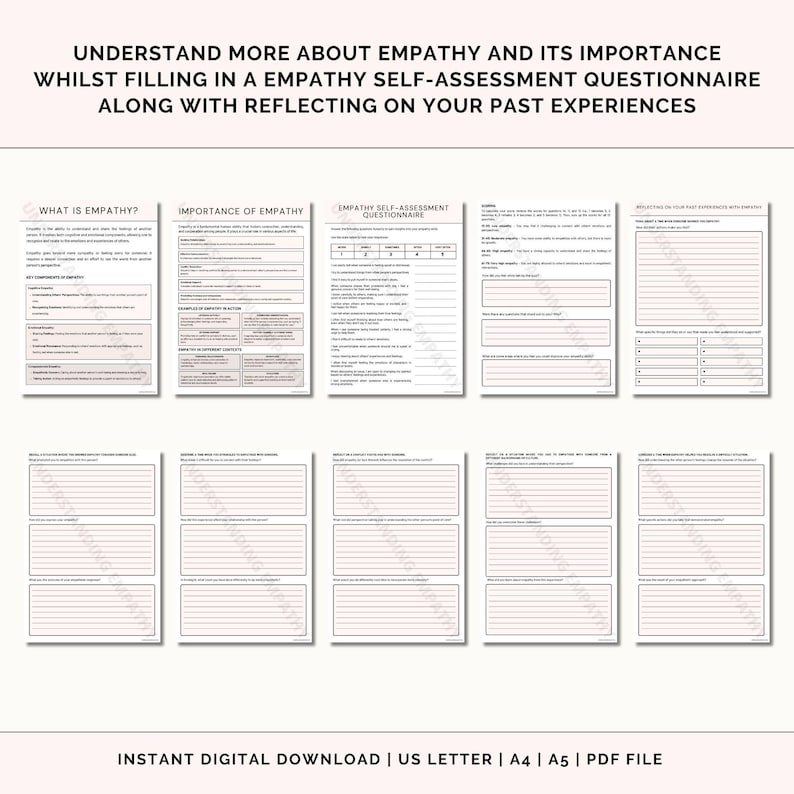 Empathy Activity Workbook, Relationship Building, Empathy Skills ...