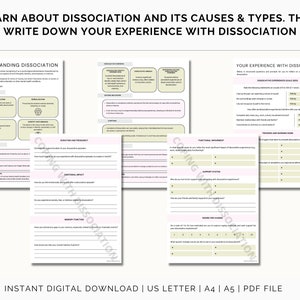 Printable Dissociation Journal, Dissociative Disorders, Trauma Therapy ...