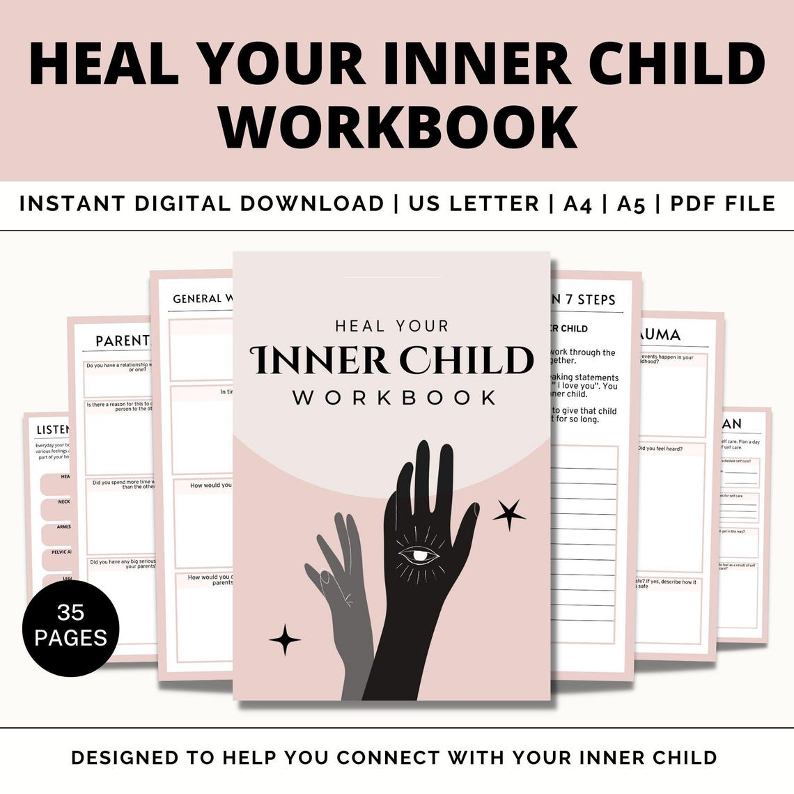 Inner Child Workbook Printable, Inner Child Healing, Therapy Resources ...