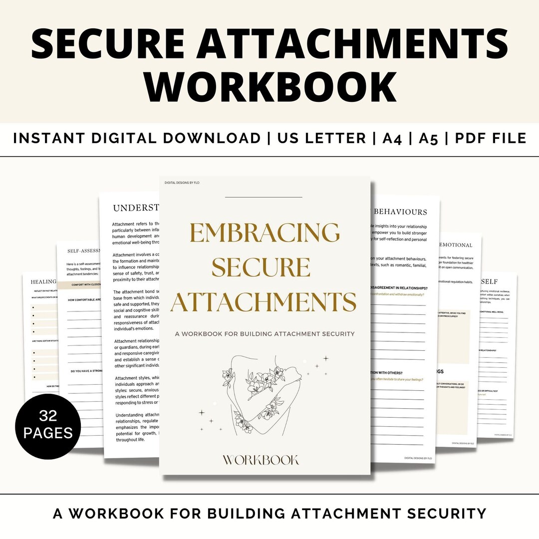 Attachment Theory Therapy Workbook, Soothe Your Attachment Wounds, Self ...