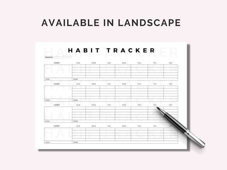 Weekly Habit Tracker Printable, Mental Health Resource, Routine Tracker ...