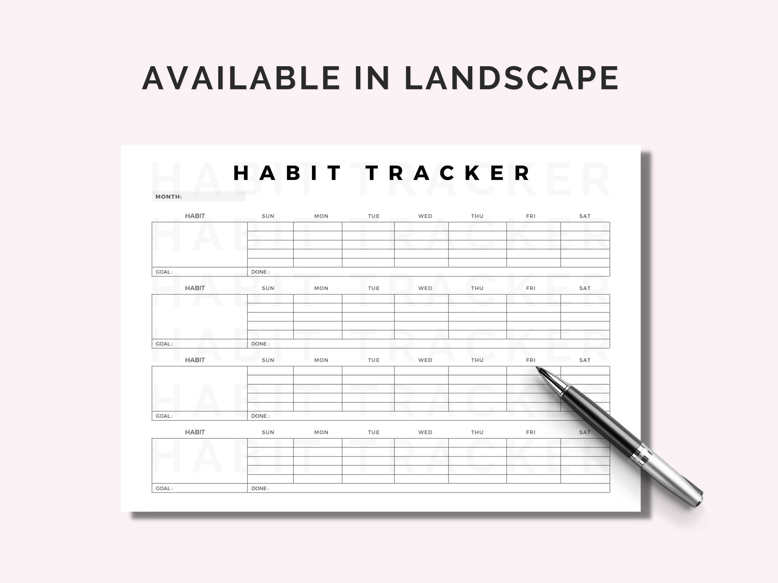 Weekly Habit Tracker Printable, Mental Health Resource, Routine Tracker ...