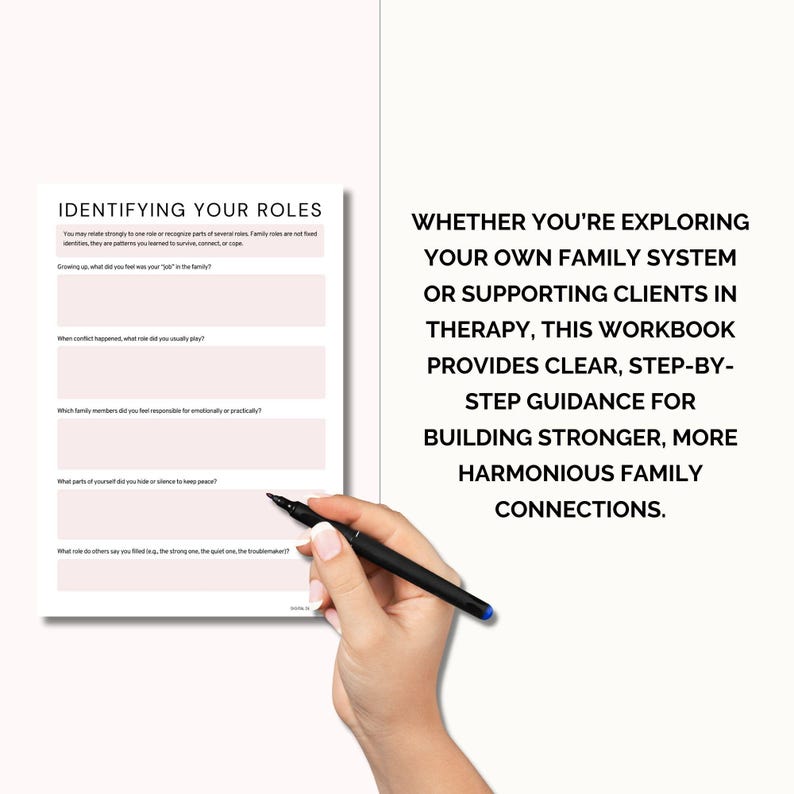Family Dynamics Worksheets, Identify Family Roles, Build Healthy ...