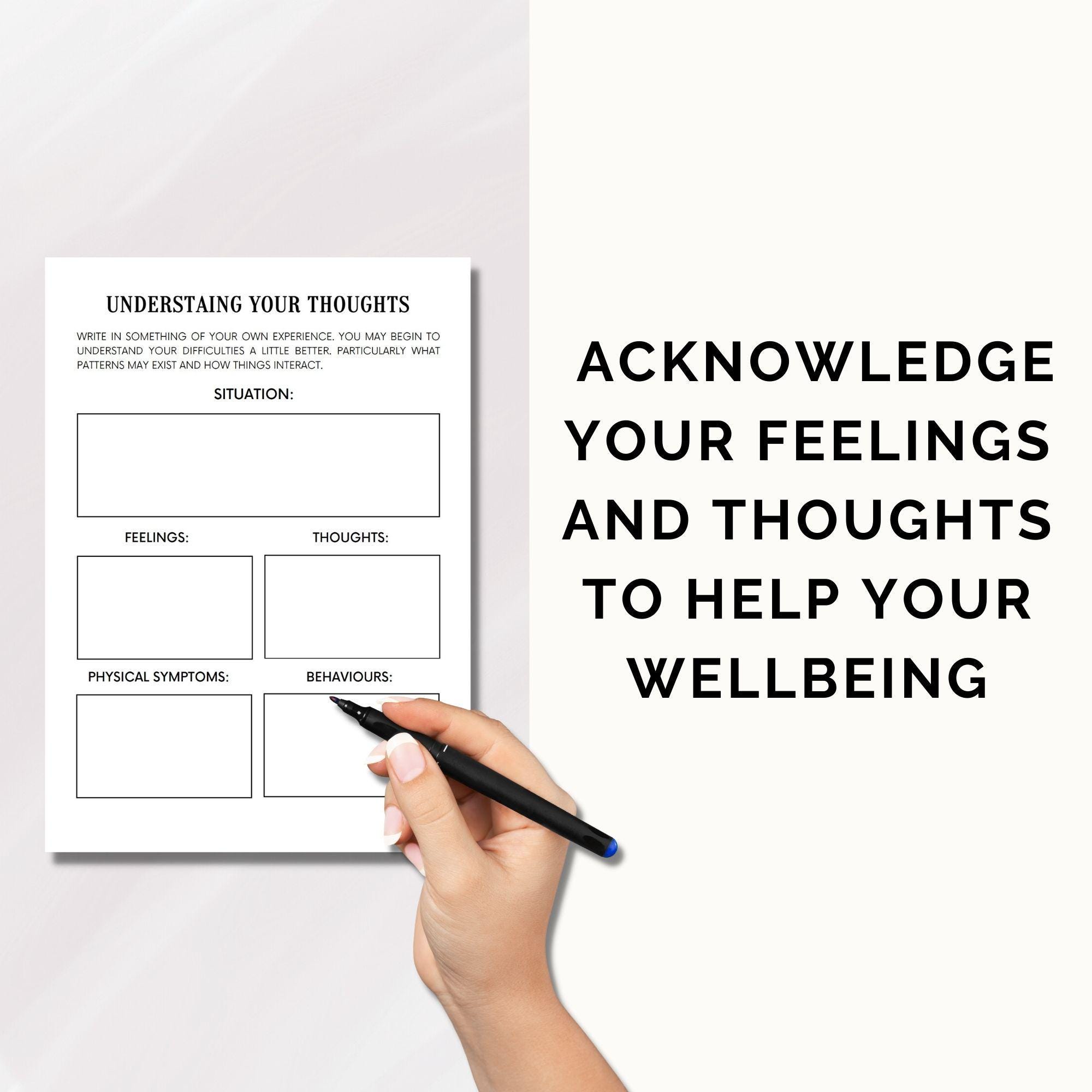 Stress Management Worksheets, Stress Relief Printable, Therapy ...