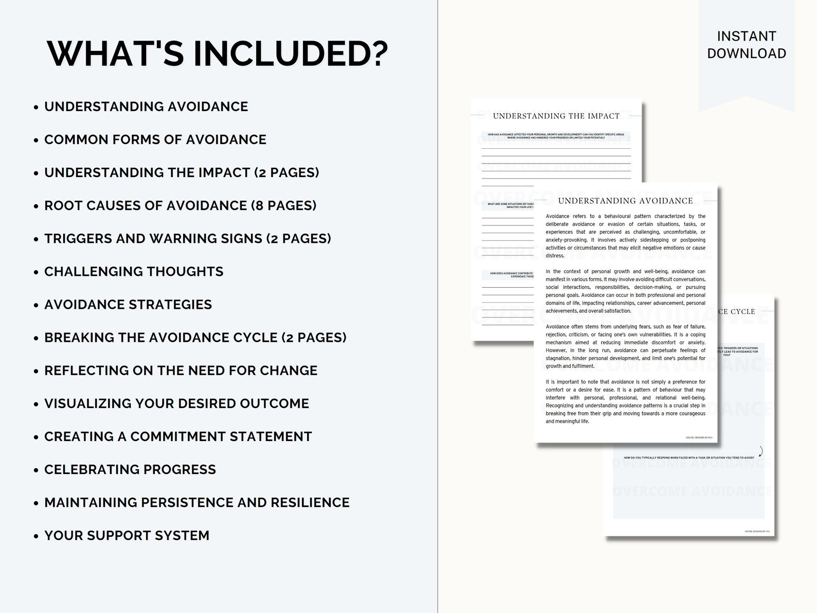 Overcome Avoidance Workbook, Self-esteem, Setting Boundaries, Therapy ...