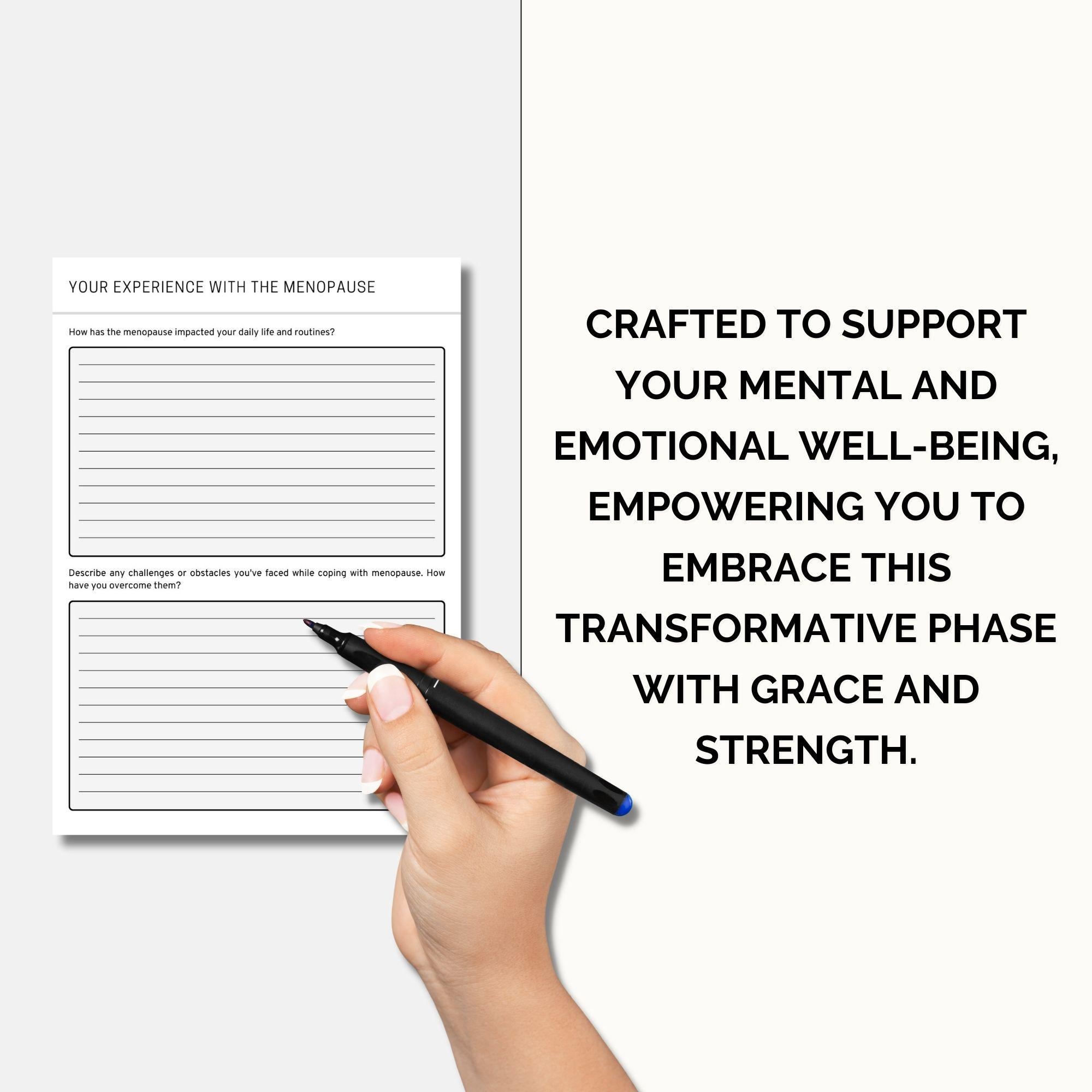 Menopause Journal Printable, Self Care Planner, Perimenopause ...