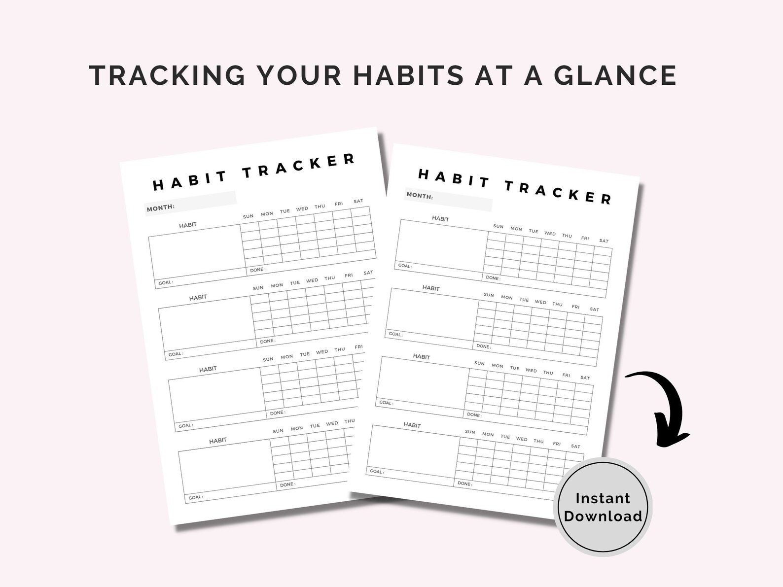 Weekly Habit Tracker Printable, Mental Health Resource, Routine Tracker ...