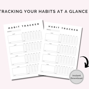 Weekly Habit Tracker Printable, Mental Health Resource, Routine Tracker ...