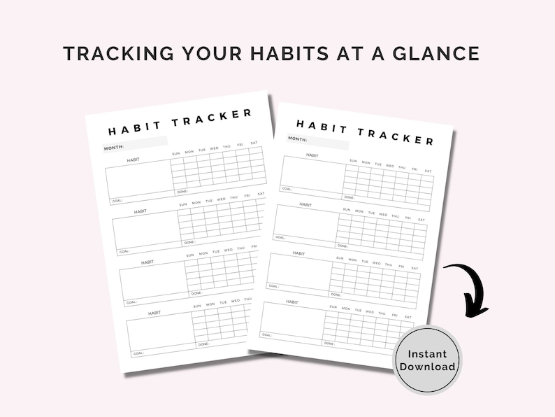 Weekly Habit Tracker Printable, Mental Health Resource, Routine Tracker ...