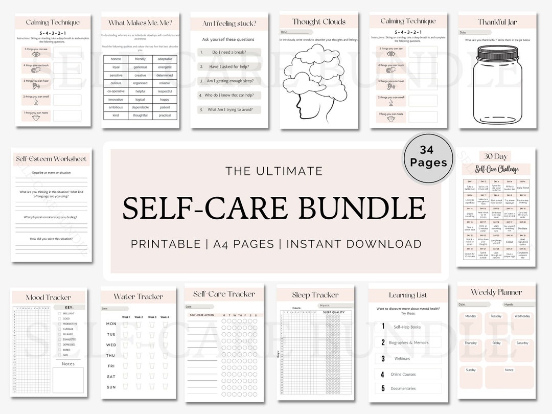 My Self-care Journal, Mental Health Journal for Mindfulness and Stress ...