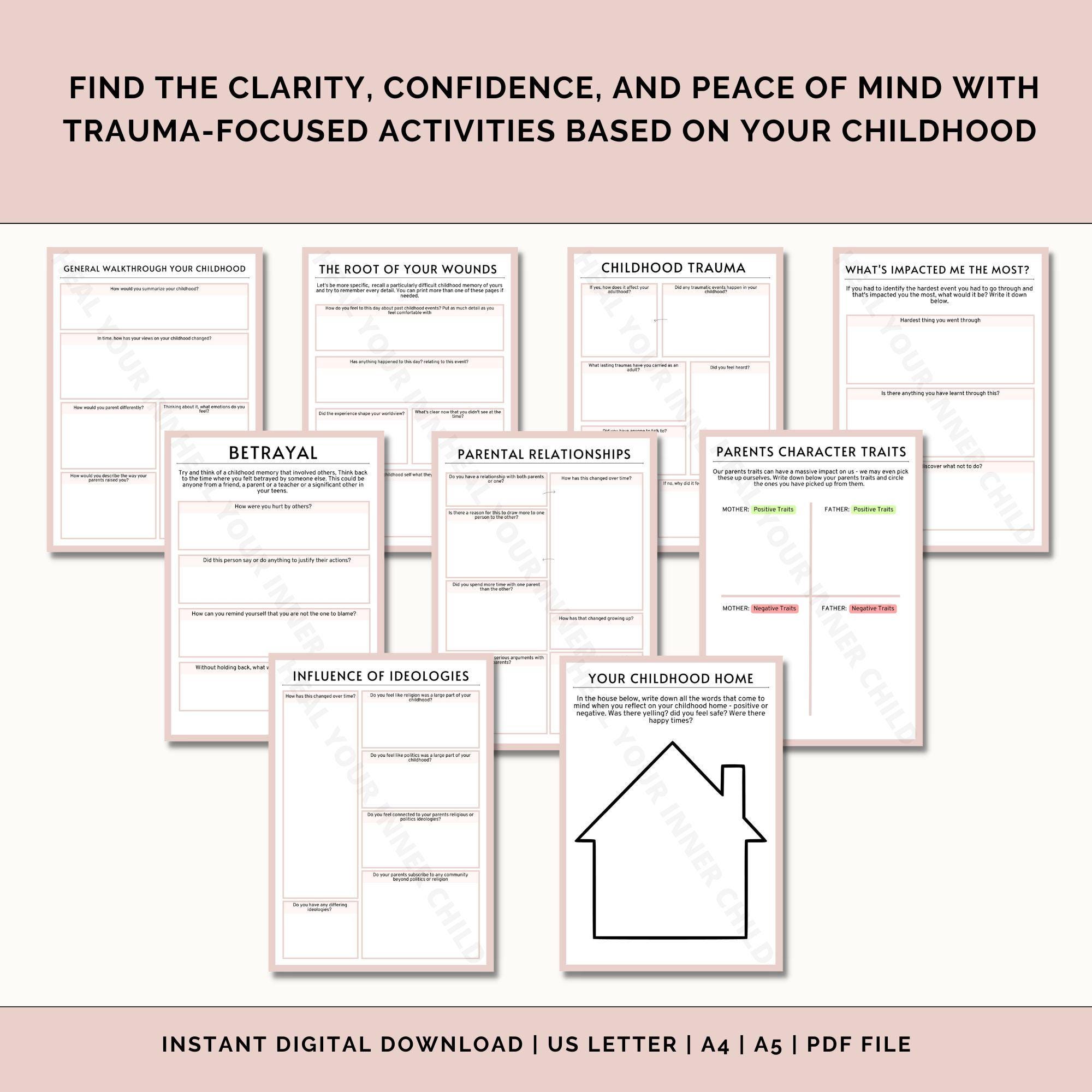 Inner Child Workbook Printable, Inner Child Healing, Therapy Resources ...