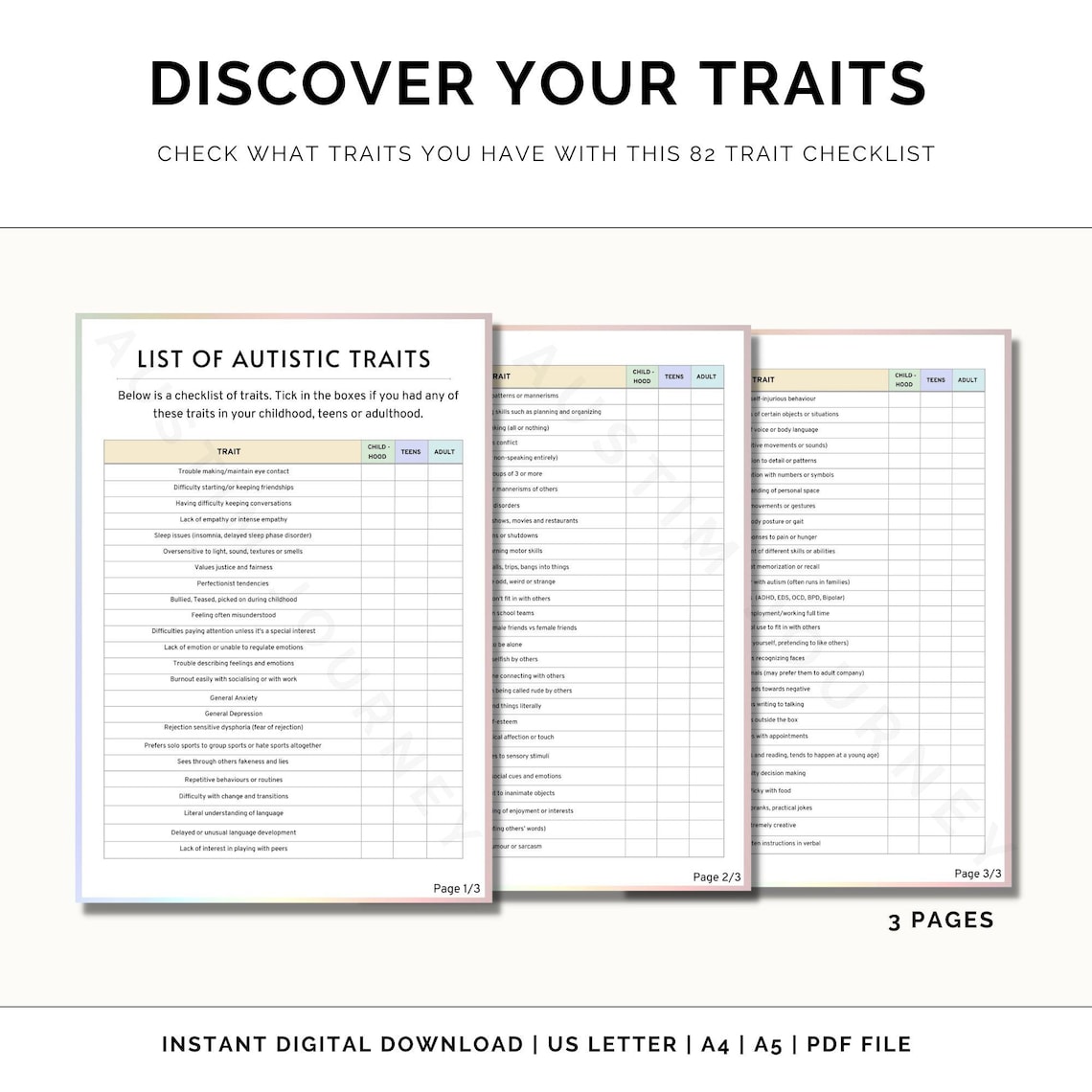 Workbook for Autism, Autism Worksheets, Autism Journal, Sensory Journal ...