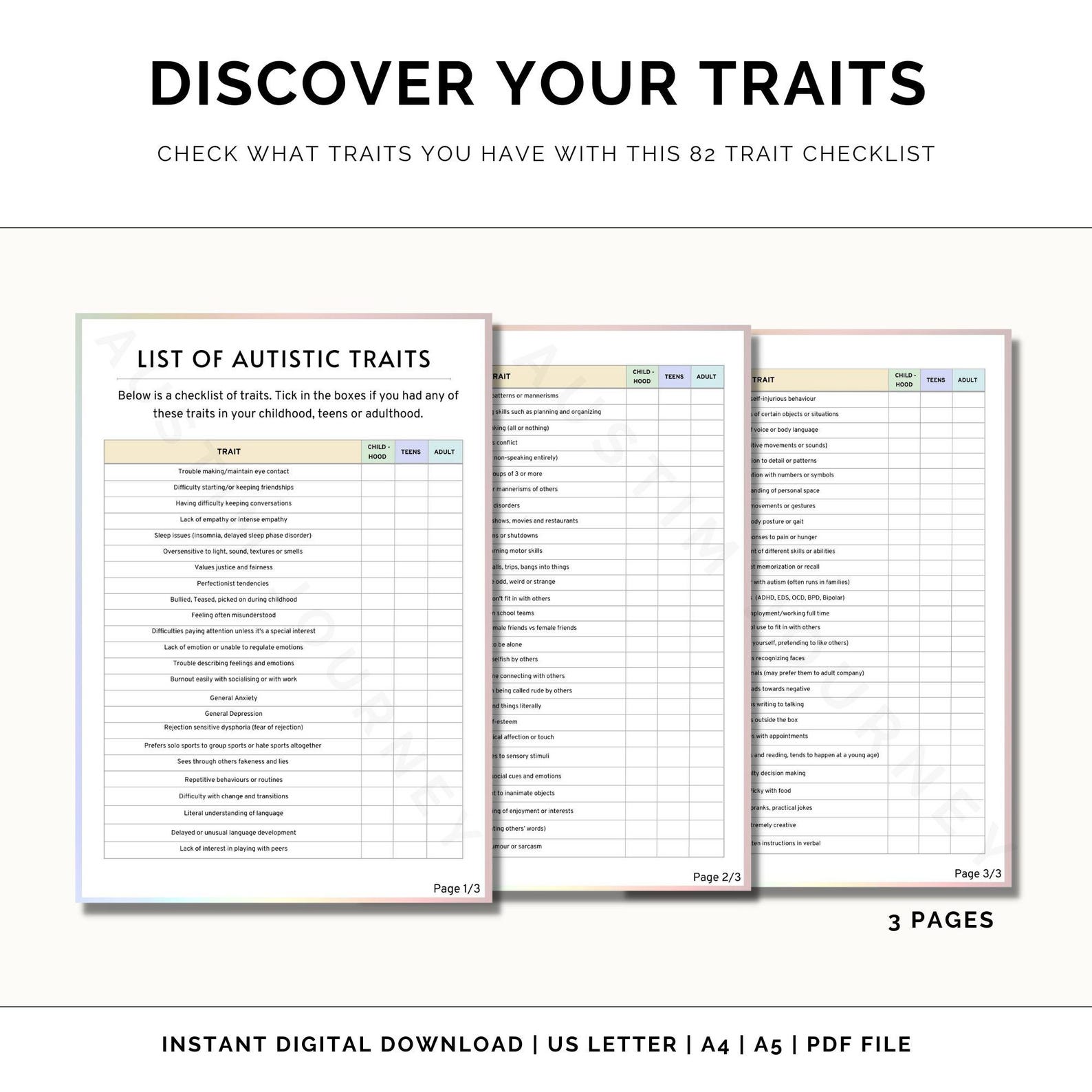 Workbook for Autism, Autism Worksheets, Autism Journal, Sensory Journal ...