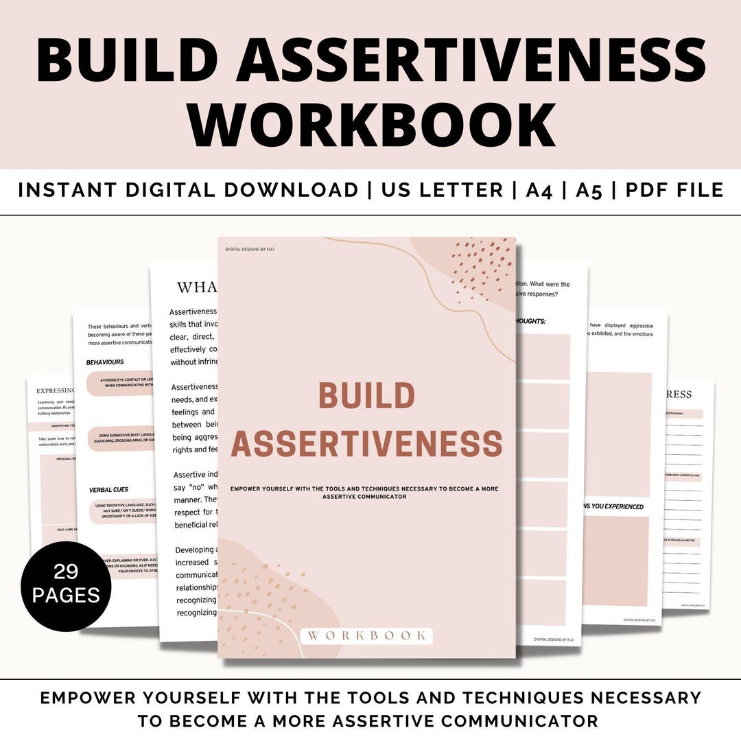 Assertiveness Workbook, Assertive Exercises, Set Boundaries, Assertive Communication ...