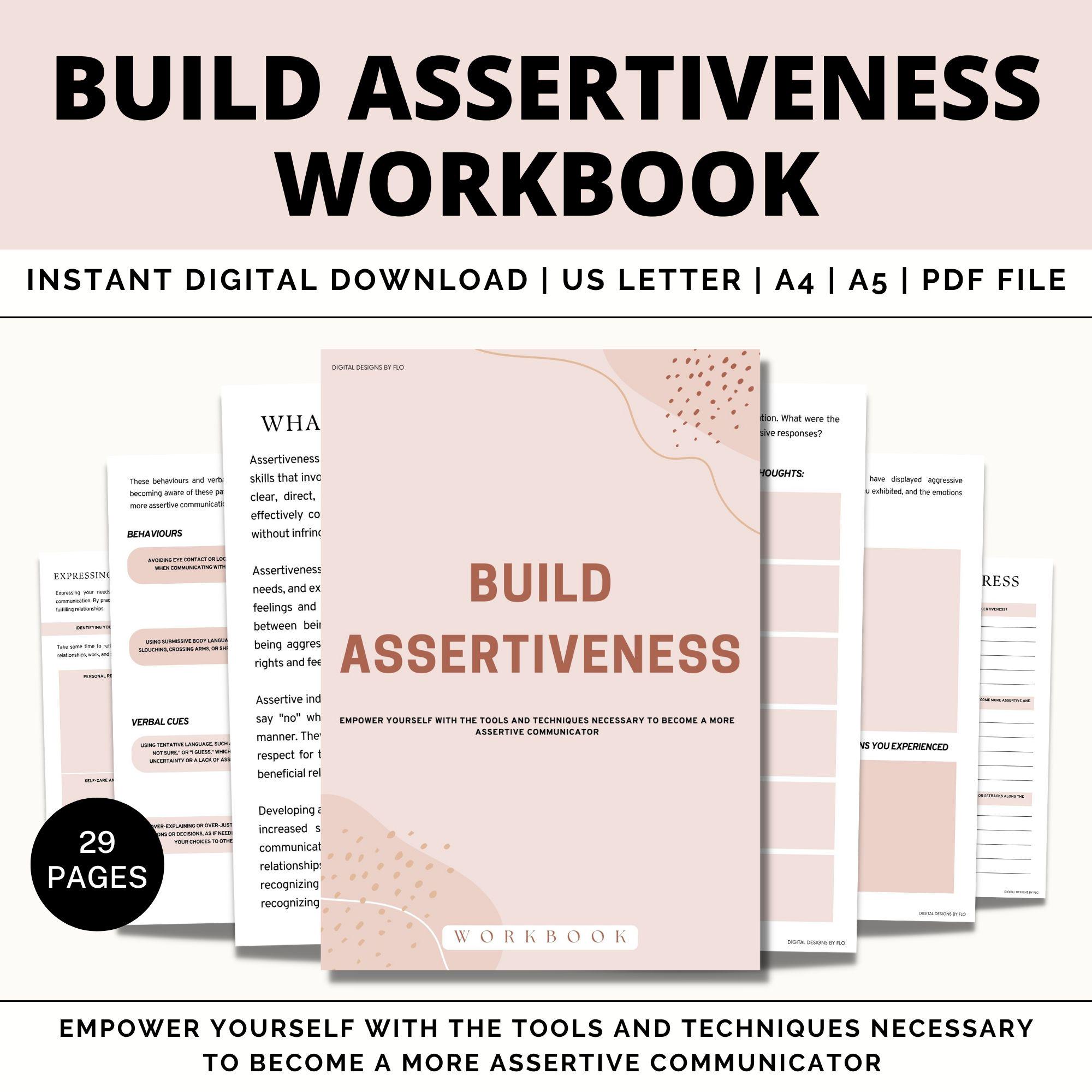Assertiveness Workbook, Assertive Exercises, Set Boundaries, Assertive Communication ...