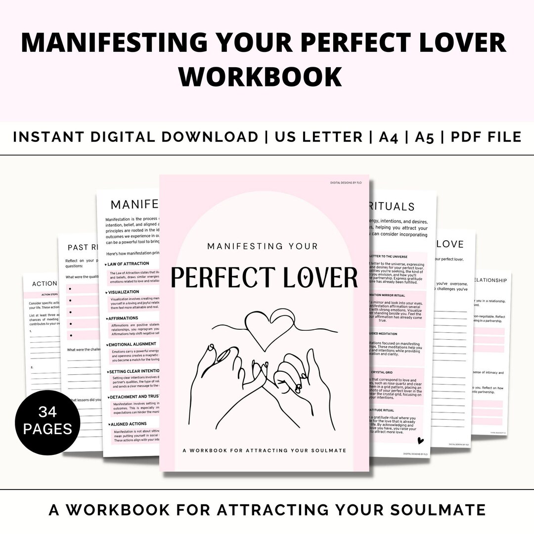 Manifesting Your Perfect Lover Workbook, Dating Workbook, Relationship ...