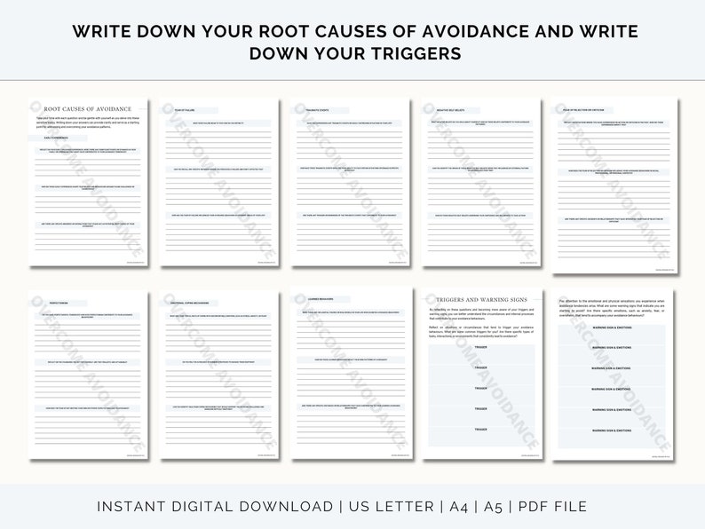 Overcome Avoidance Workbook, Self-esteem, Setting Boundaries, Therapy ...