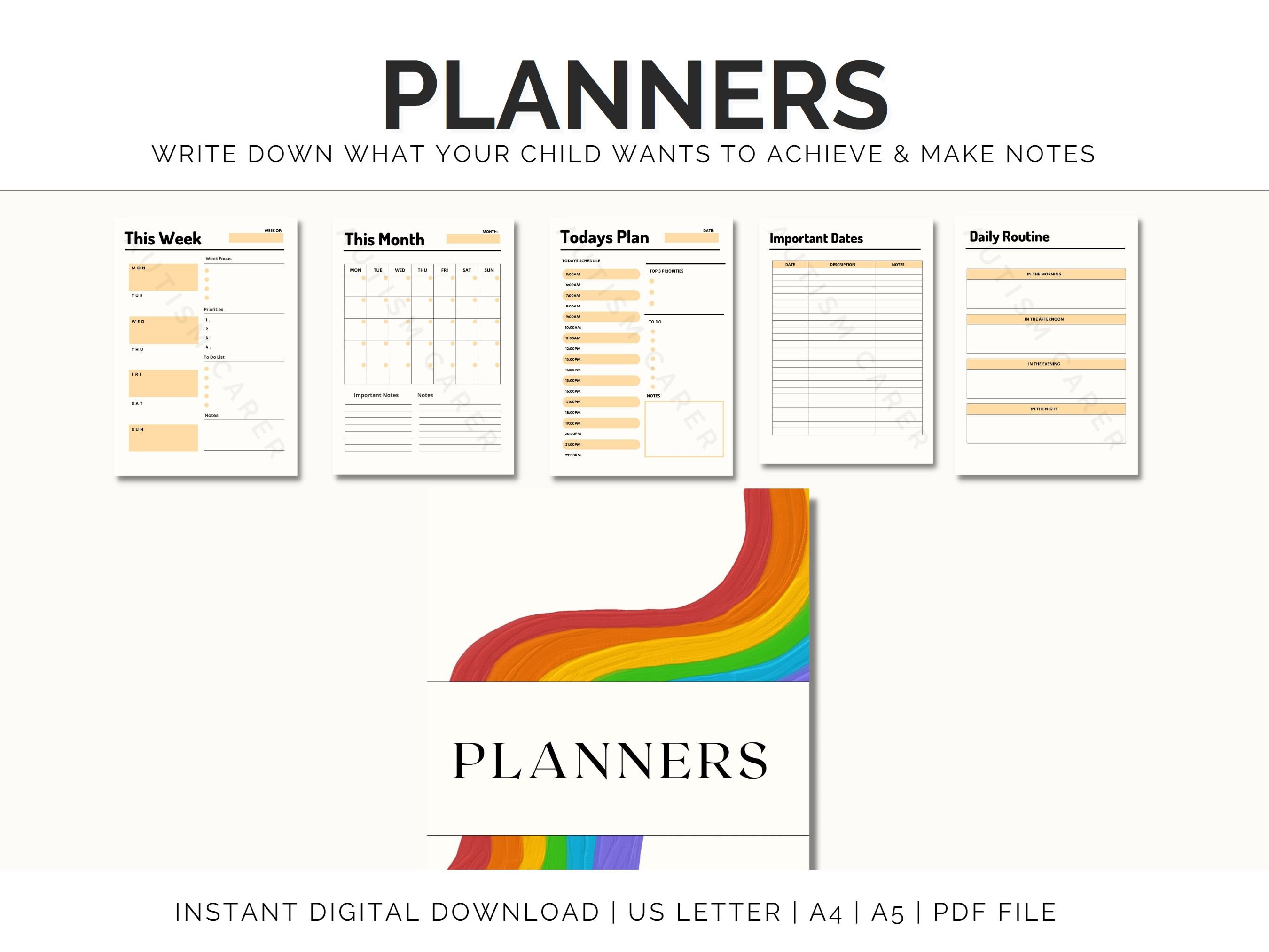 Autism Planner Autism Routine Autism Binder Autism - Etsy