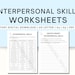 Printable Interpersonal Skills Worksheets, Communication Journal, CBT ...