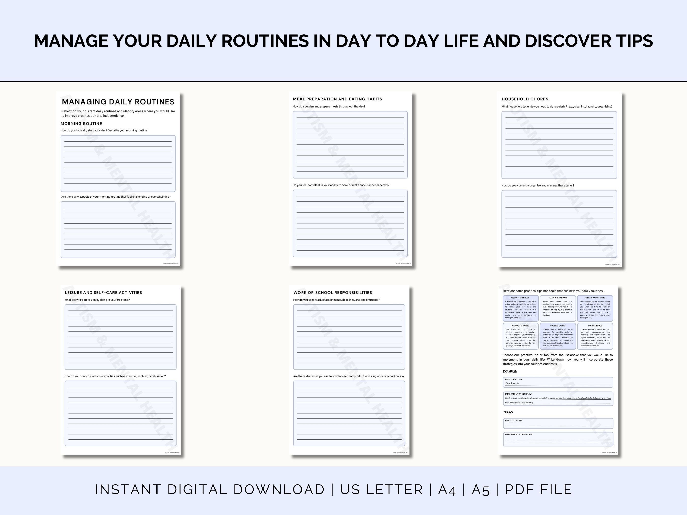 Workbook for Autism and Mental Health, Sensory Journal, Neurodivergent ...