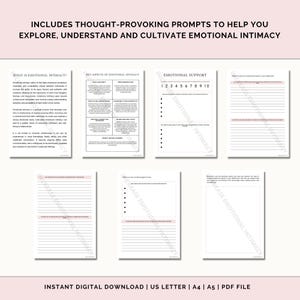 Emotional Intimacy Workbook, Relationship Intimacy Therapy, Couples ...