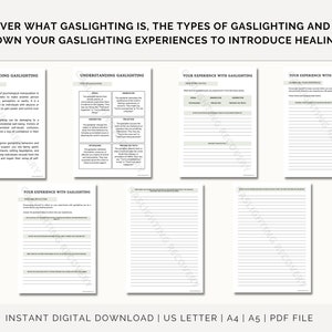 Gaslighting Recovery Workbook, Setting Boundaries, Boundaries Journal ...