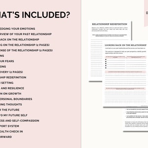 Breakup Processing Journal for Self Care, Breakdown Worksheets, Breakup ...