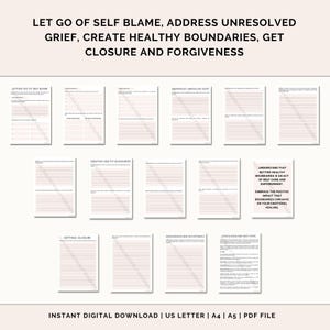 Healing Fatherly Wounds Worksheets, Inner Child Healing, Therapy ...