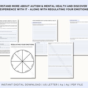Workbook for Autism and Mental Health, Sensory Journal, Neurodivergent ...