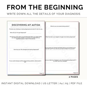 Workbook for Autism, Autism Worksheets, Autism Journal, Sensory Journal ...