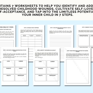 Inner Child Worksheets Printable, Inner Child Workbook, Inner Child ...