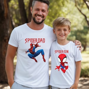 Personalized Spider-dad & Son Matching Shirts: Father's Day Tee, Gift ...