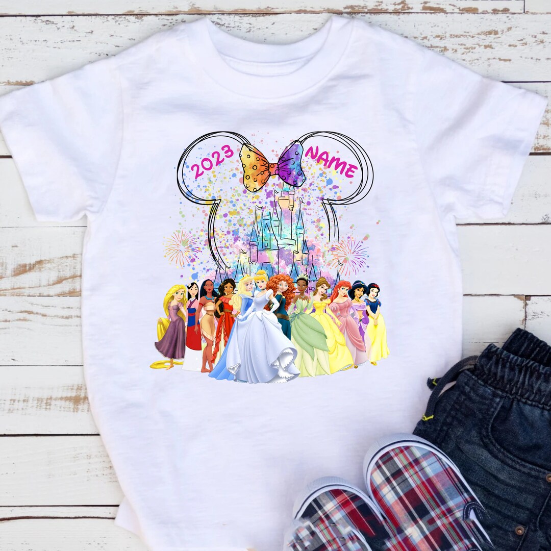 Personalized Princess Shirt, Custom Disney Princess Shirt, Birthday Girl Shirt, Family Matching ...