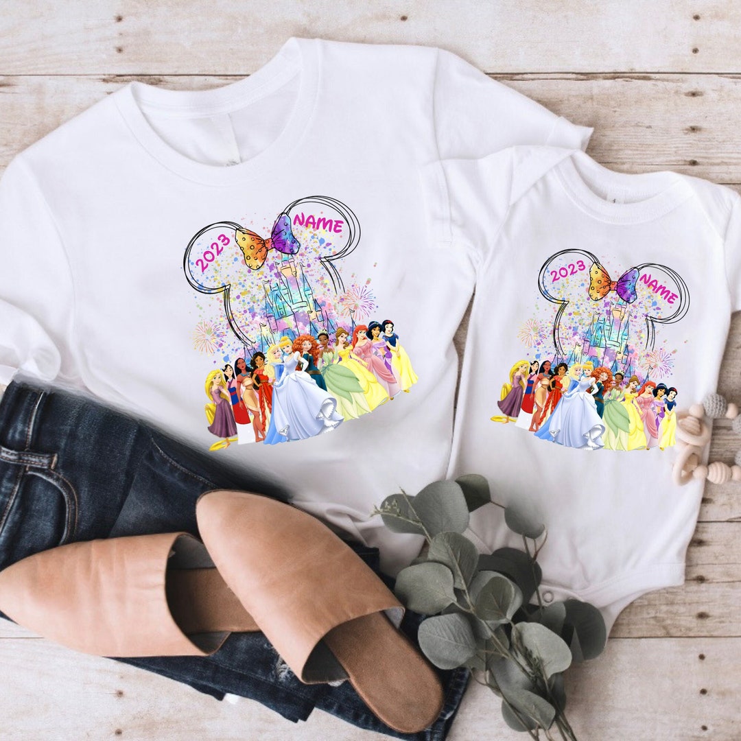 Personalized Princess Shirt, Custom Disney Princess Shirt, Birthday Girl Shirt, Family Matching ...