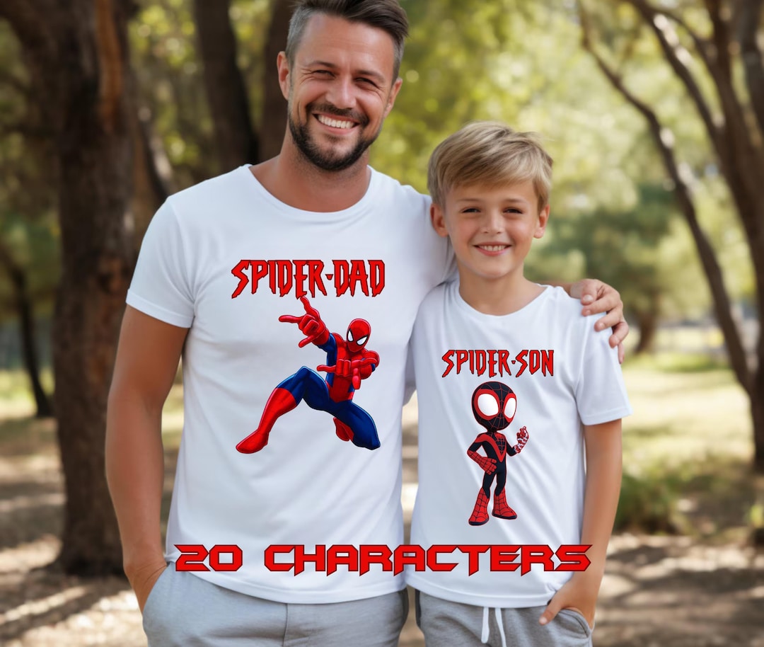 Personalized Spider-dad & Son Matching Shirts: Father's Day Tee, Gift ...