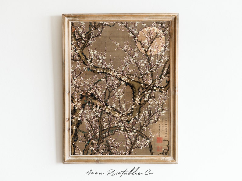 Vintage Japanese Cherry Blossom Tapestry Art Digital Download - Etsy