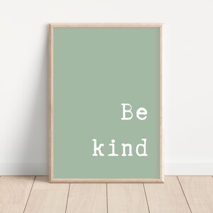 Be Kind Poster, Be Kind Digital Download, Be Kind Print, Kindness ...