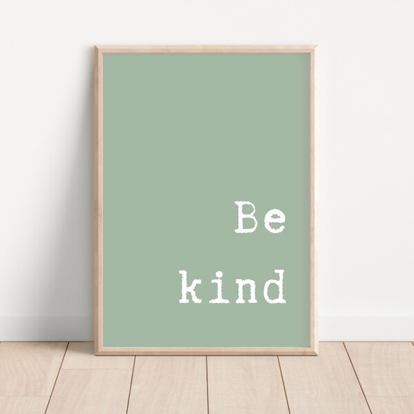 Be Kind Poster - Etsy