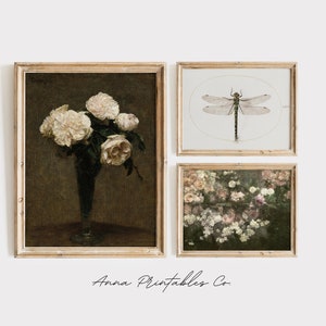 Antique Cottagecore Gallery Wall Set of 9 Fine Art Prints for Digital ...