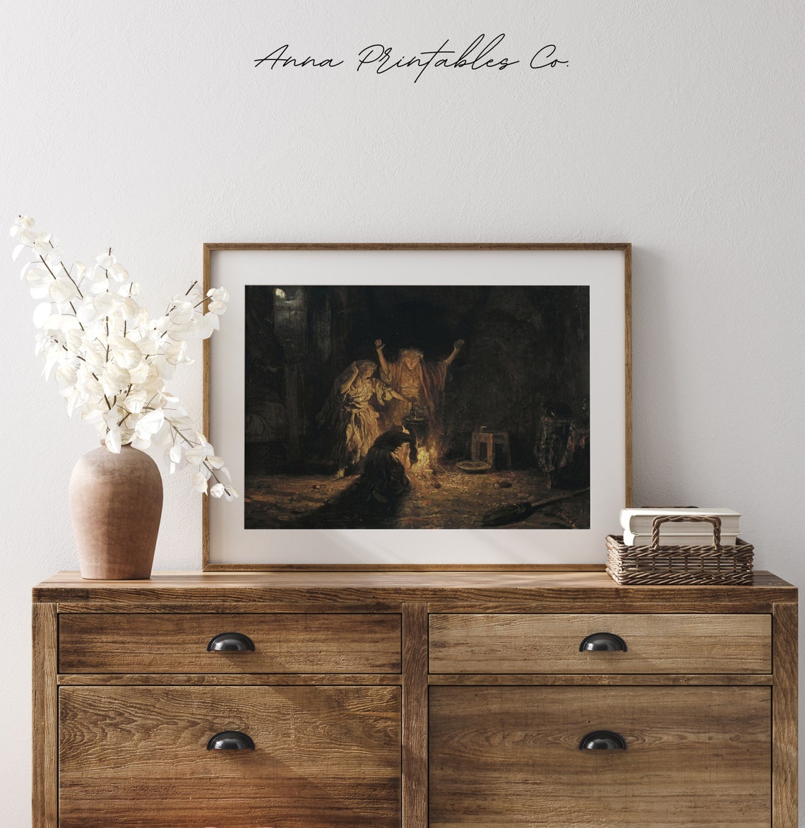 The Witches From Macbeth Vintage Oil Painting Digital Download, Witchy ...