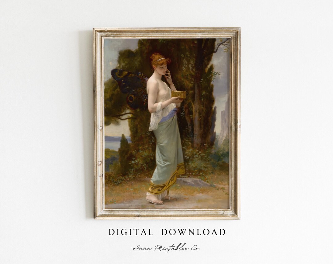 Antique Psyche Portrait Painting DIGITAL DOWNLOAD | Vintage Classical ...