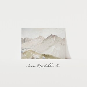 Utah Mountains | Antique Mountainous Landscape Painting for Digital ...