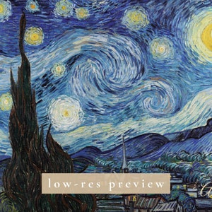 Vincent Van Gogh the Starry Night Painting DIGITAL DOWNLOAD | Antique ...