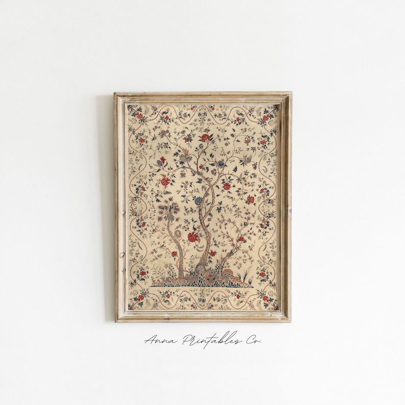 Palempore II | Vintage Middle Eastern Textile Artwork for Digital ...