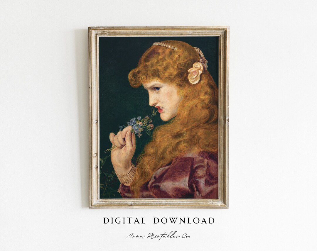 Love's Shadow Pre-raphaelite Painting DIGITAL DOWNLOAD | Vintage Woman ...