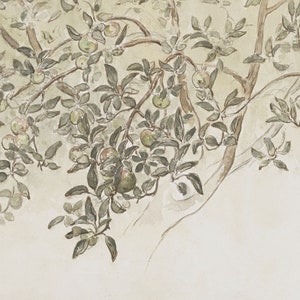 Apple Tree Banner Antique Rustic Tree Branch Watercolor - Etsy