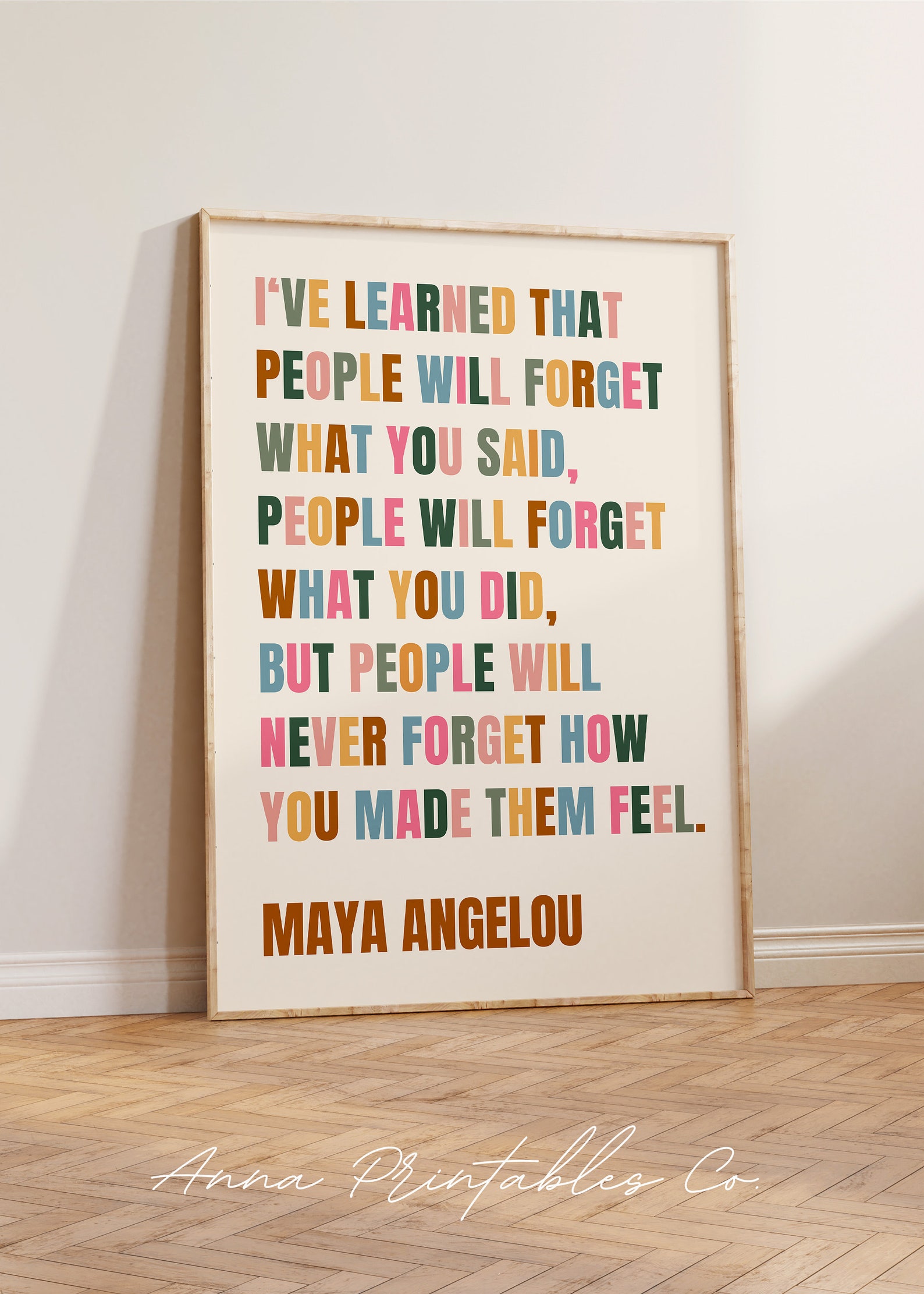 Maya Angelou Inspirational Education Quote Digital Download, Printable ...