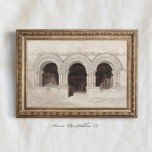 Arches | Classical Architecture Watercolor Painting for Digital ...