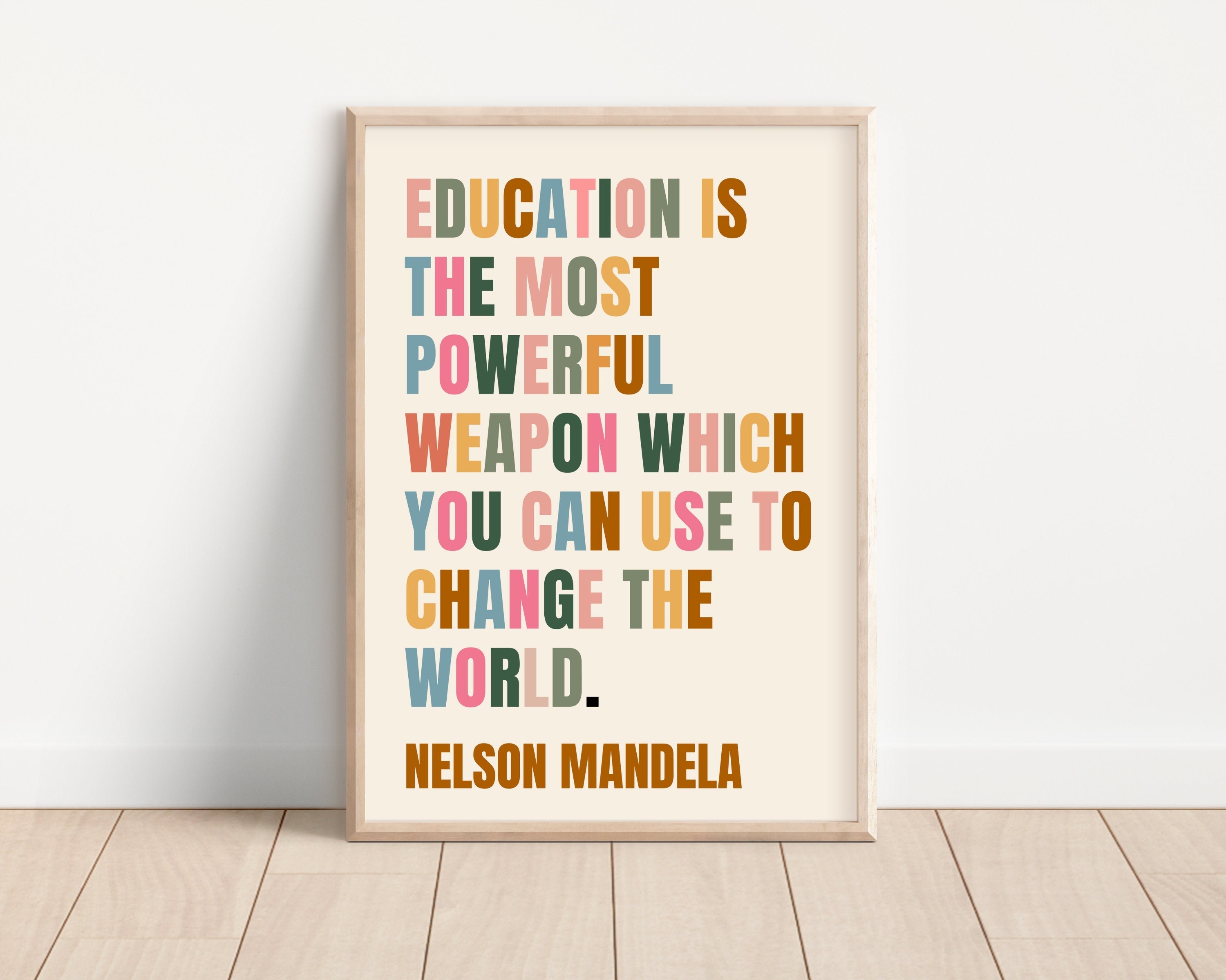 Nelson Mandela Print - Etsy